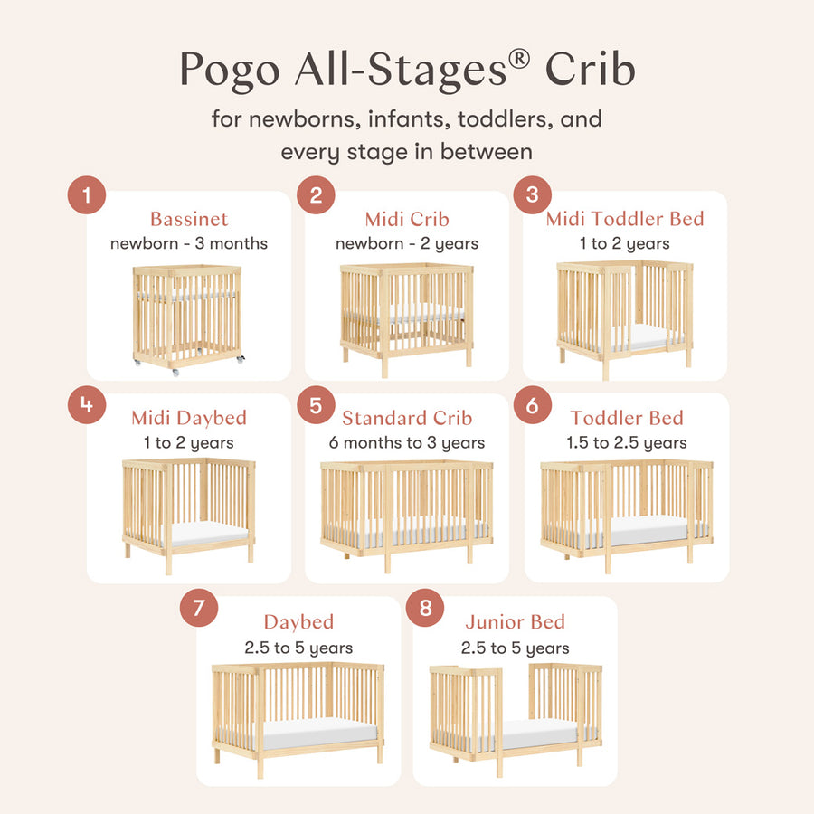 Babyletto Pogo 8-in-1 Convertible Crib with All-Stages Conversion Kits ...