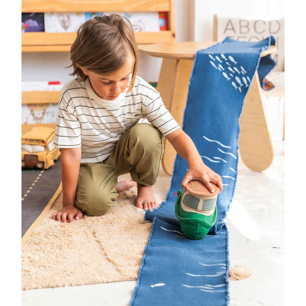 Lorena Canals Sea Clean Up Boat Ride & Roll Soft Toy | Modern Nursery™