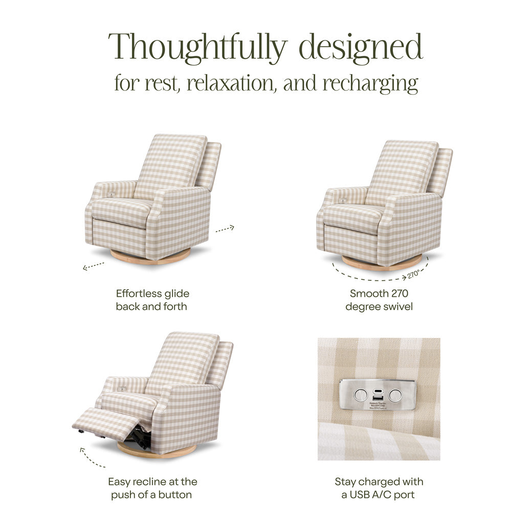 Namesake Crewe Electronic Recliner & Swivel Glider | Modern Nursery