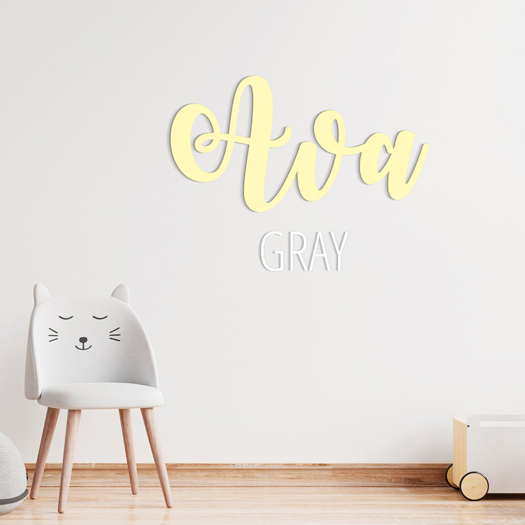 Modern Nursery First & Middle Name Sign | Modern Nursery™